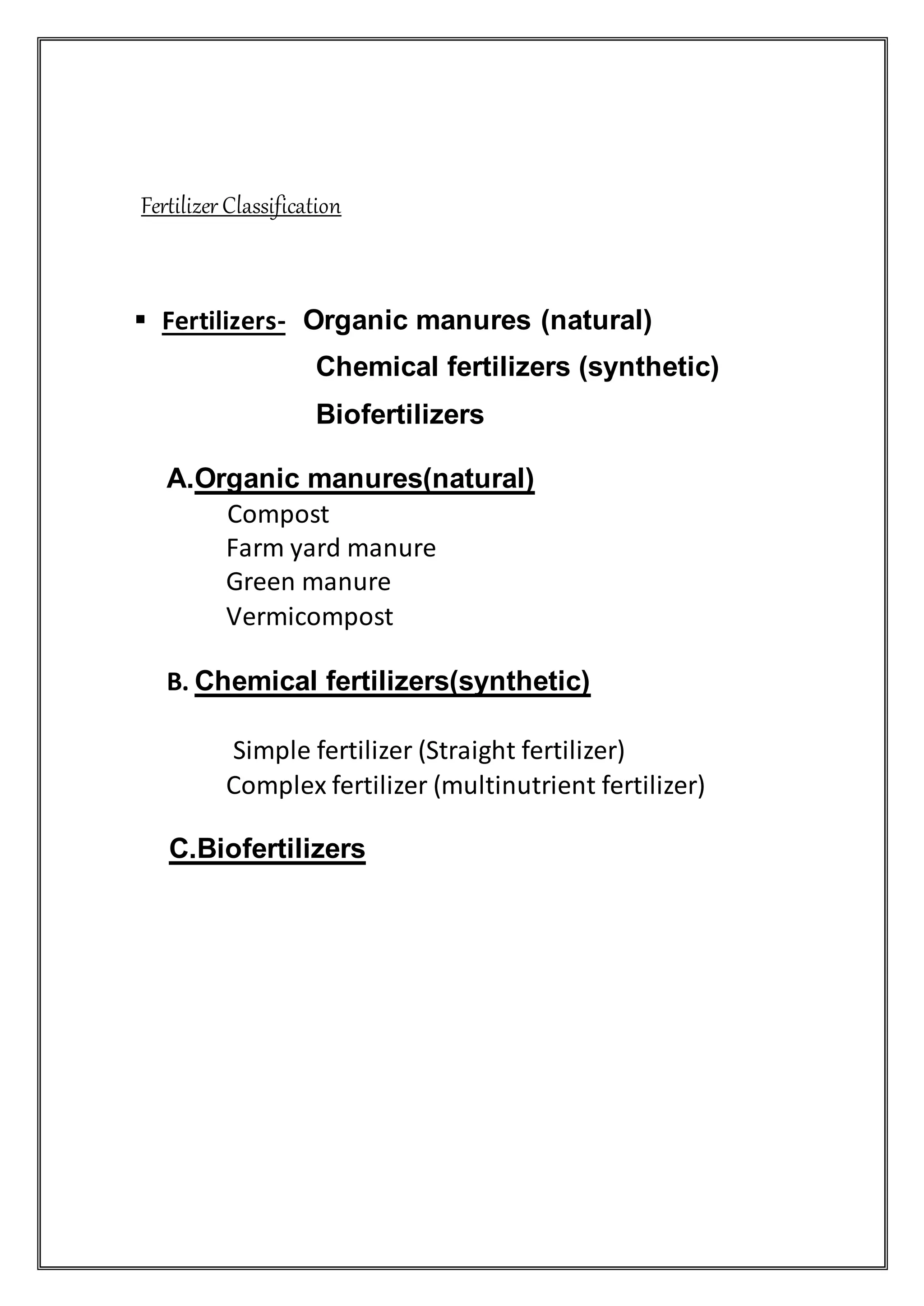 Green manure as fertilizer | DOCX