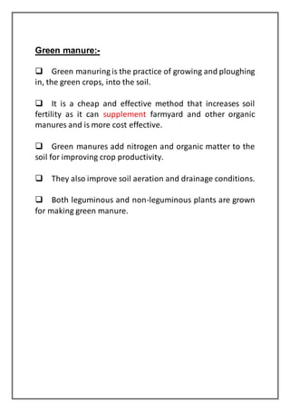 Green manure as fertilizer | DOCX