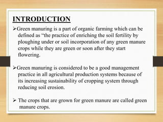 Green manuring | PPT