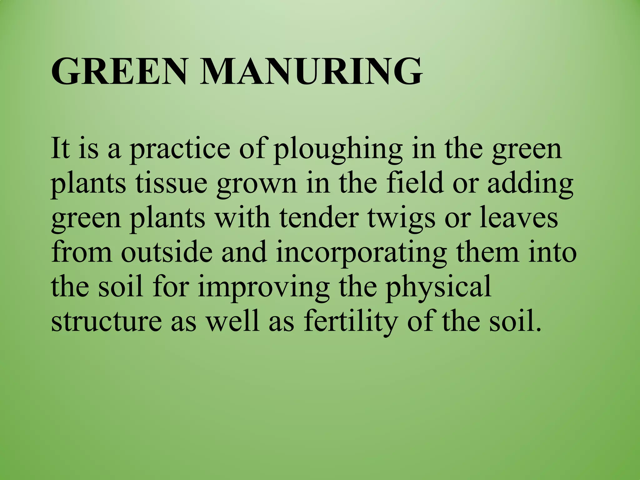 Green manuring | PDF