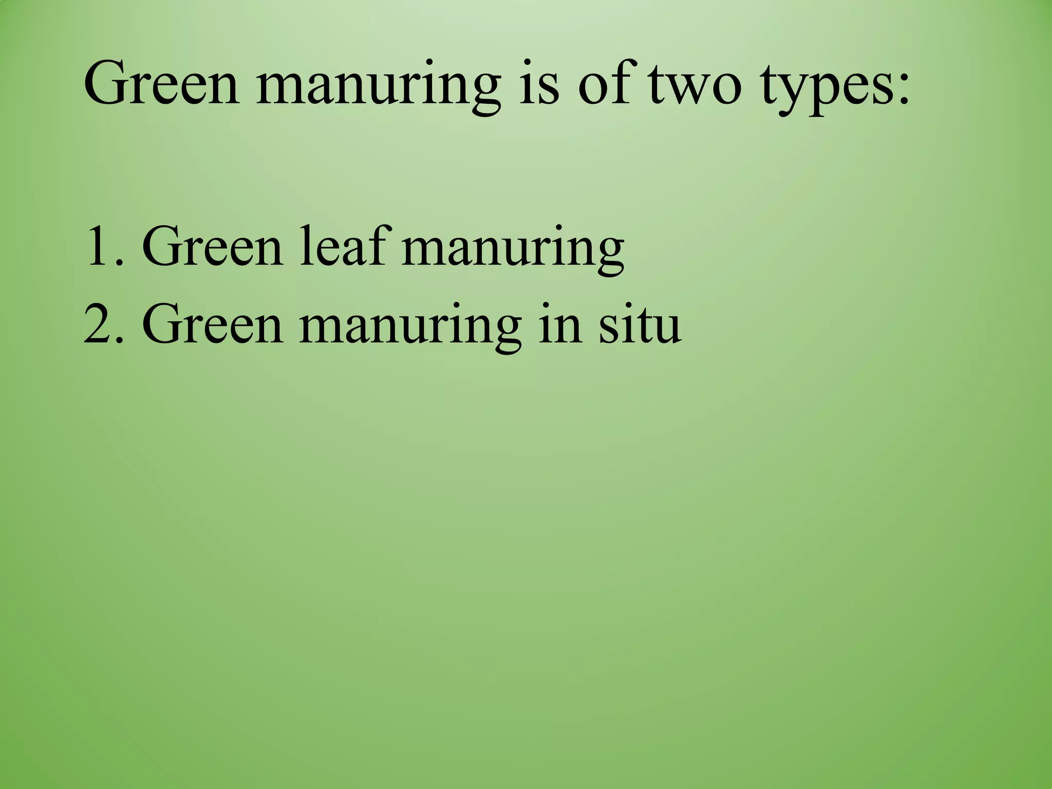 Green manuring | PDF