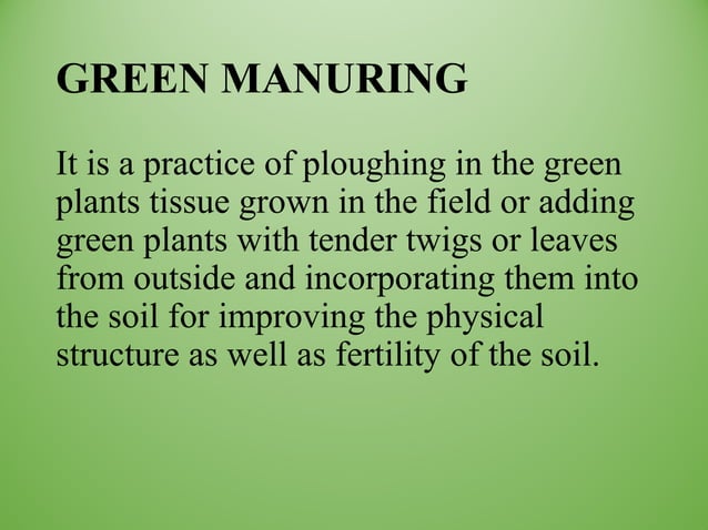 Green manuring | PDF | Agriculture | Industries