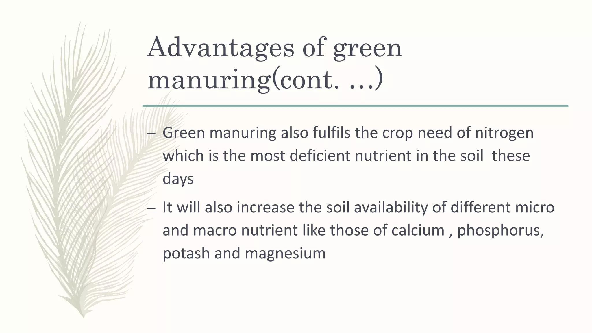 Green manuring,Practices and Crops used in Green manuring | PPTX ...