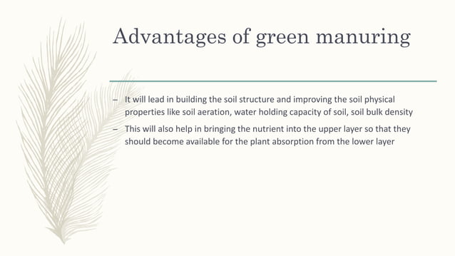 Green manuring,Practices and Crops used in Green manuring | PPTX ...