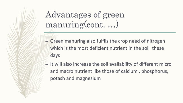 Green manuring,Practices and Crops used in Green manuring | PPTX ...