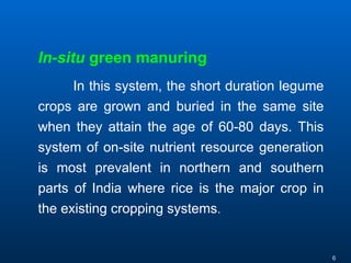 Green Manuring and its effects in crops and cropping system | PPT