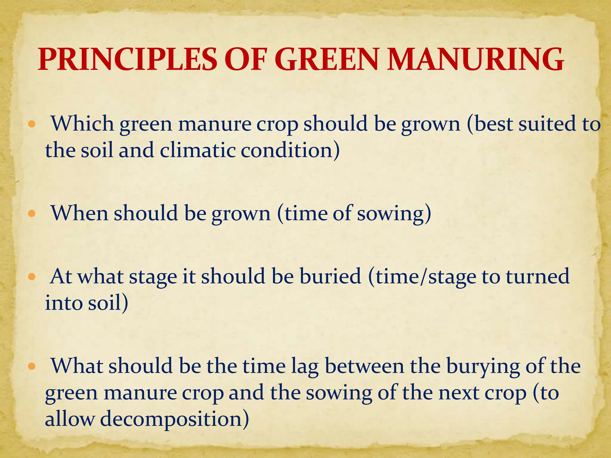 green manuring ppt.pptx | Agriculture | Industries
