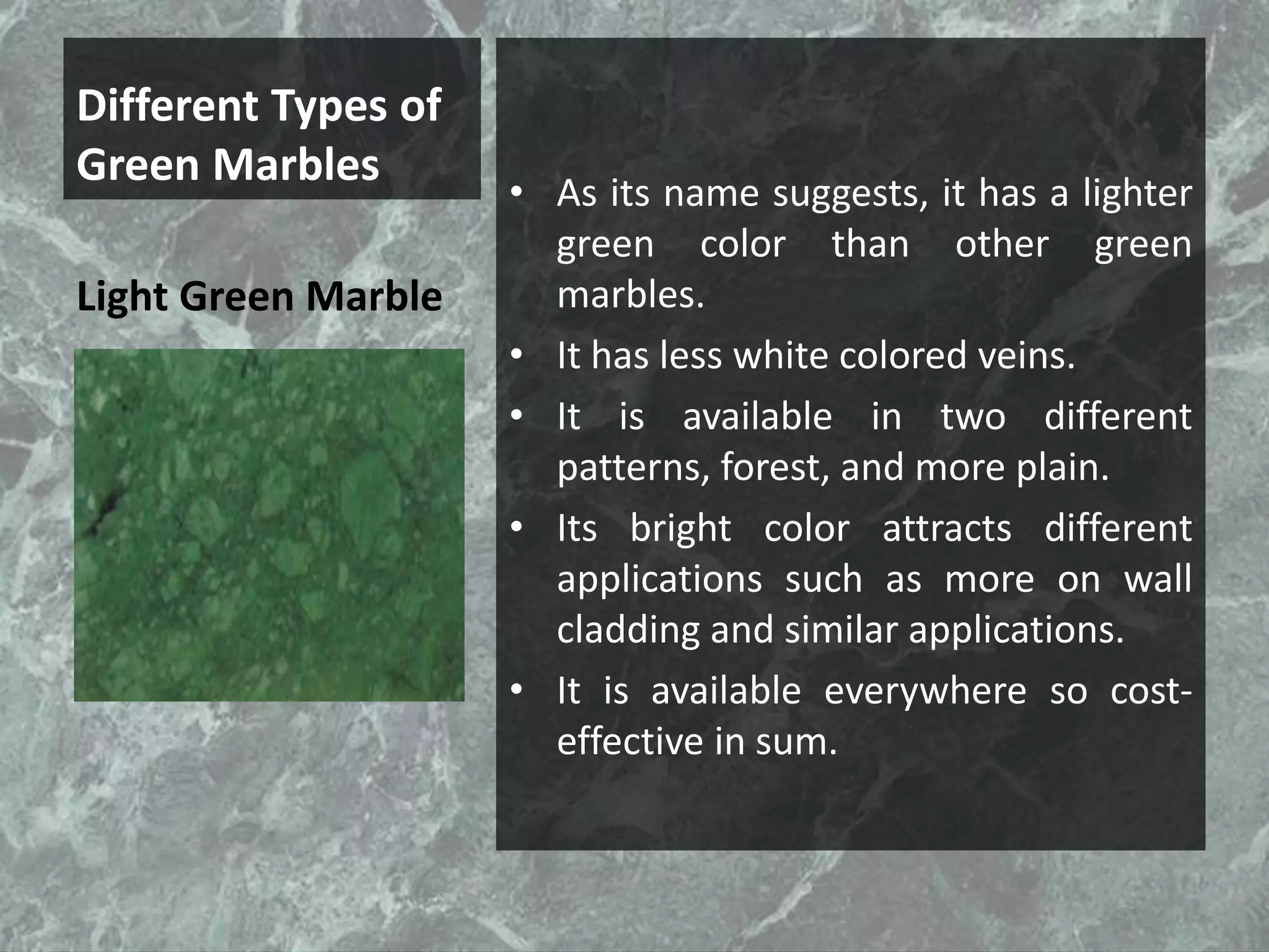 Guide for Green Marble - All you need to know | PPTX