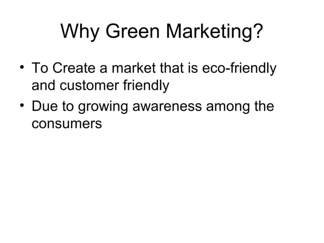 Green marketing | PPT