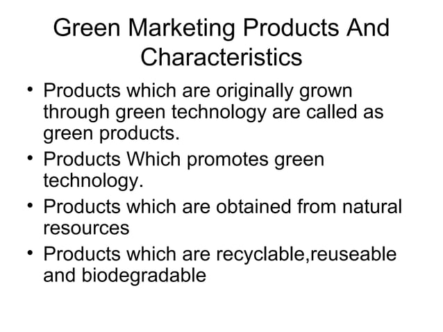Green marketing | PPT