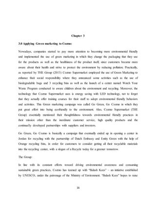 Go Green Go Cozmo (Jordan) | DOCX | Green Solutions | Business