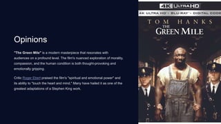 English Course Presentation on Green Mile Movie | PPTX