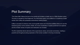 English Course Presentation on Green Mile Movie | PPT