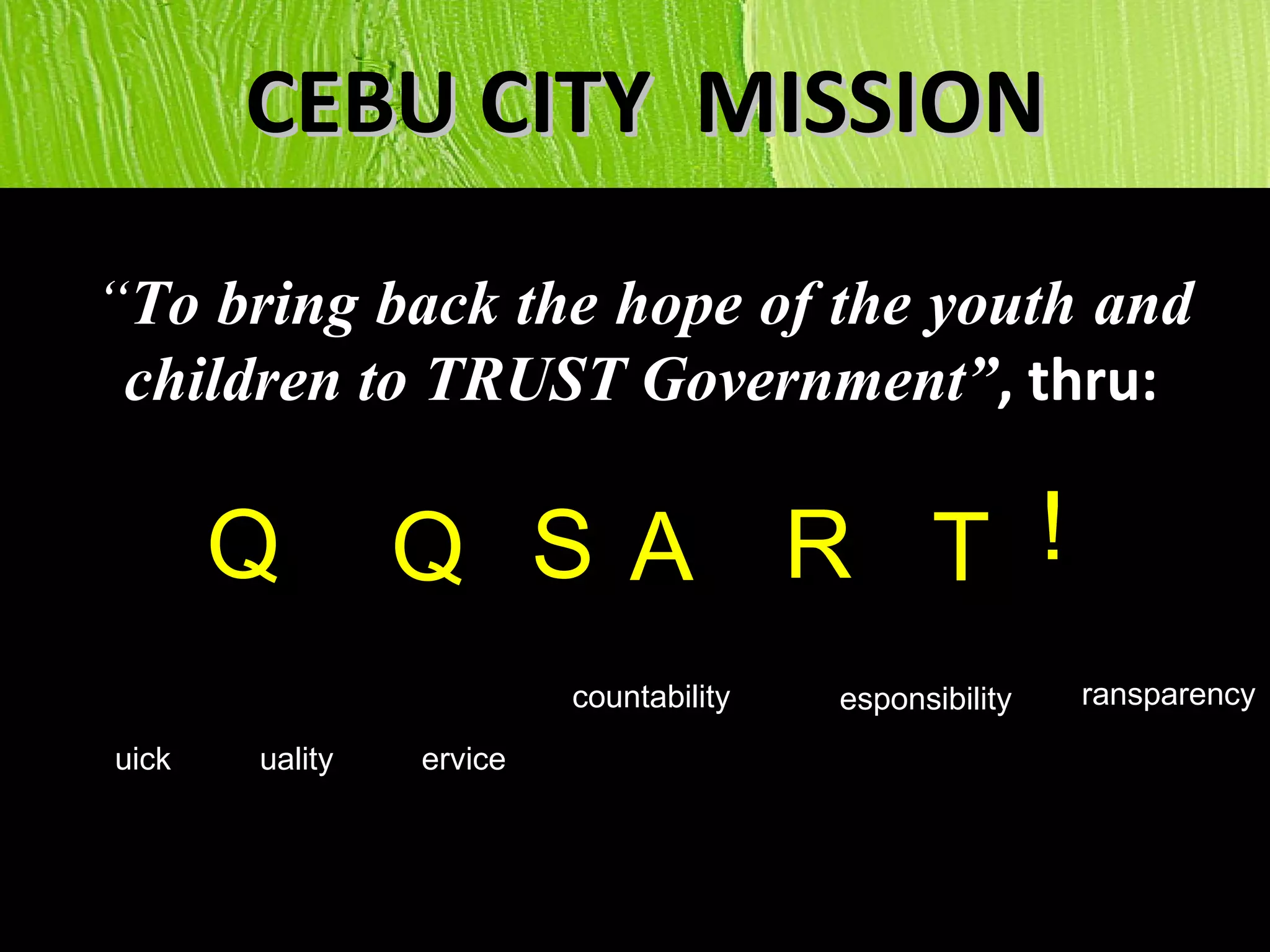 Cebu City Green mission vision | PPT