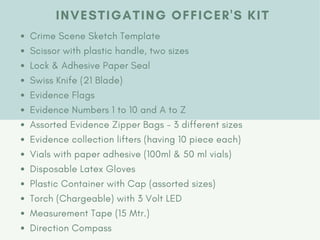 Tools used in crime scene investigations | PDF