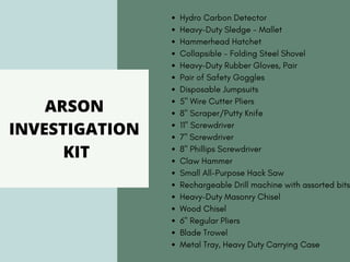 Tools used in crime scene investigations | PDF