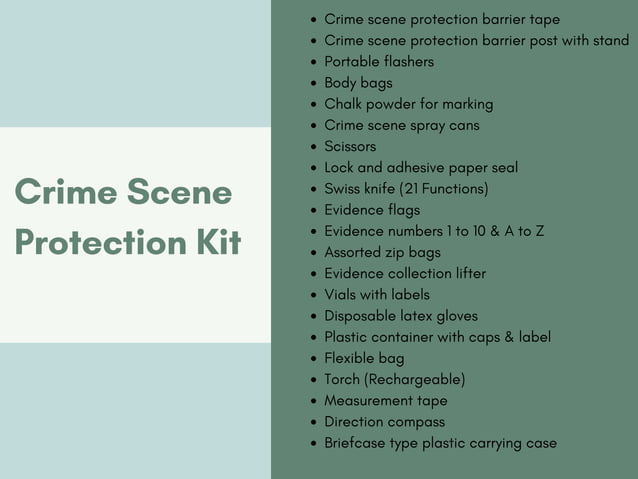 Tools used in crime scene investigations | PDF