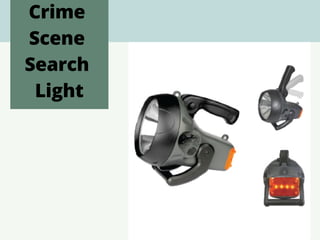 Tools used in crime scene investigations | PDF