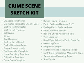 Tools used in crime scene investigations | PDF