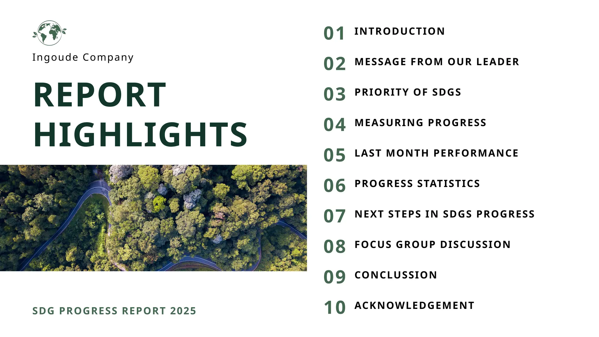 Green Modern Sustainable Development Goals Progress Report Presentation ...