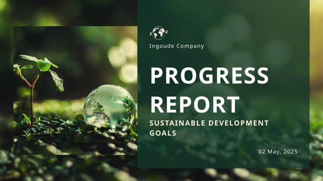 Green Modern Sustainable Development Goals Progress Report Presentation ...