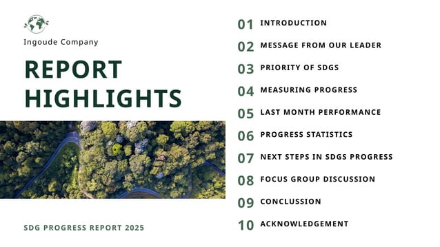 Green Modern Sustainable Development Goals Progress Report Presentation ...