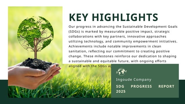 Green Modern Sustainable Development Goals Progress Report Presentation ...