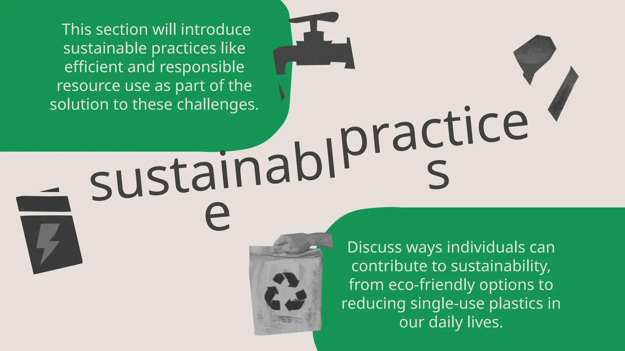 Green Modern Textured Environmental Sustainability Campaign ...