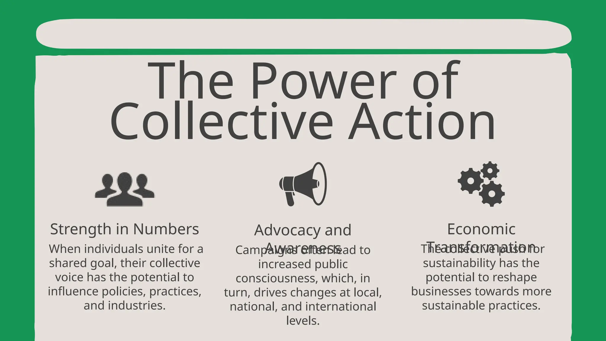 Green Modern Textured Environmental Sustainability Campaign ...