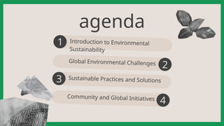 Green Modern Textured Environmental Sustainability Campaign ...