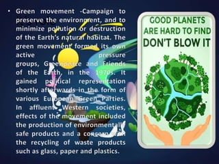 Green movement's role | PPT
