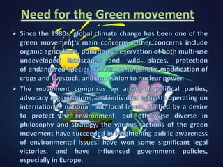 Green movement's role | PPT