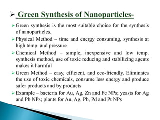 Green nano particles | PPTX