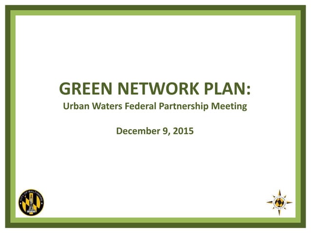Baltimore City Green Network Plan | PPT