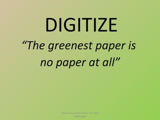 Green operations management | PPT