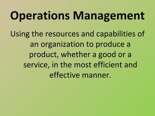 Green operations management | PPT