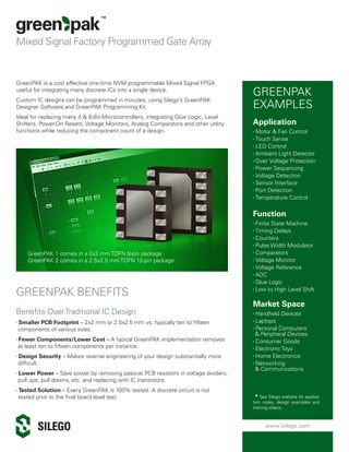 Green Pak Product Brief | PDF | Computer Peripherals | Computing