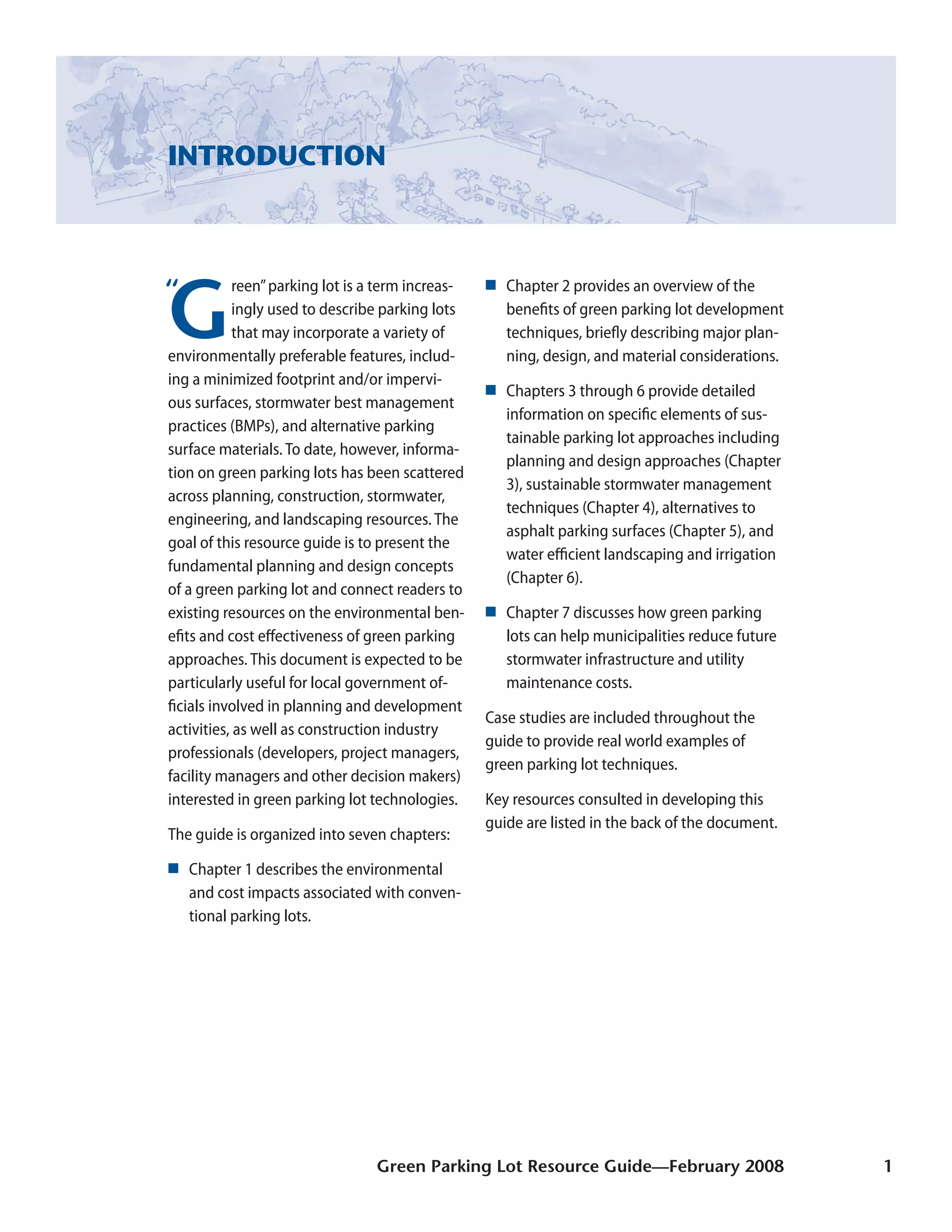 Green Parking Lot Resource Guide | PDF