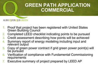Green Path Criteria | PPT
