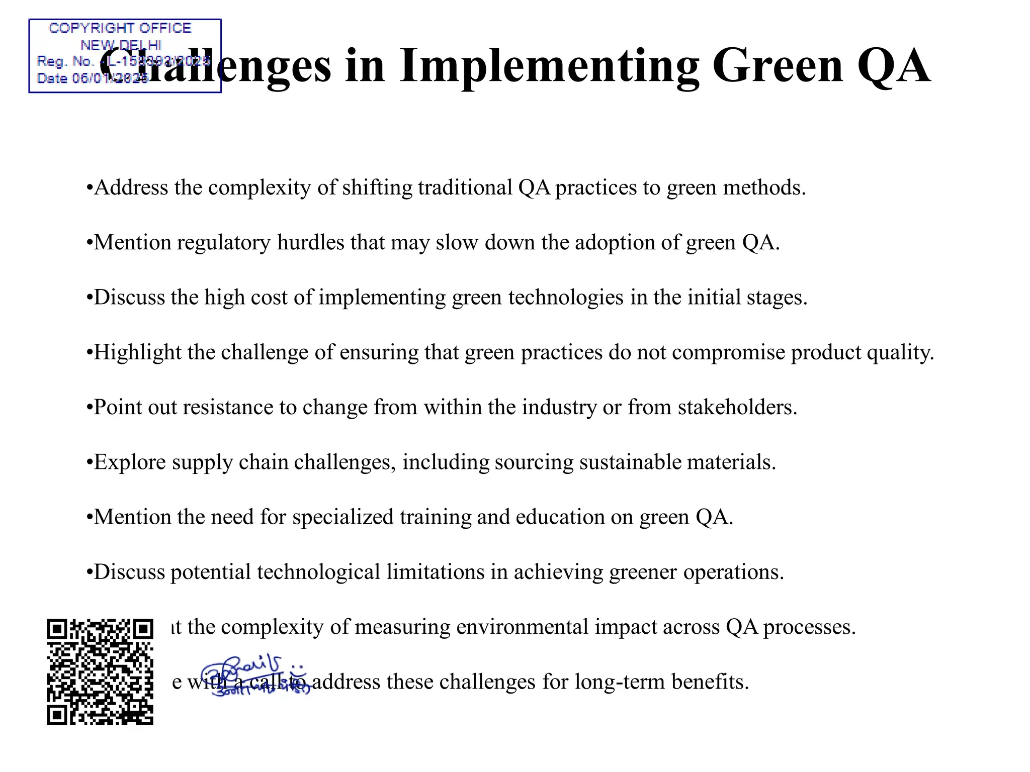 Green Pharmaceutical Quality Assurance... | PPT