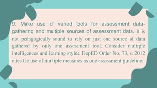 principles of good practice in assessing learning outcome | PPTX ...