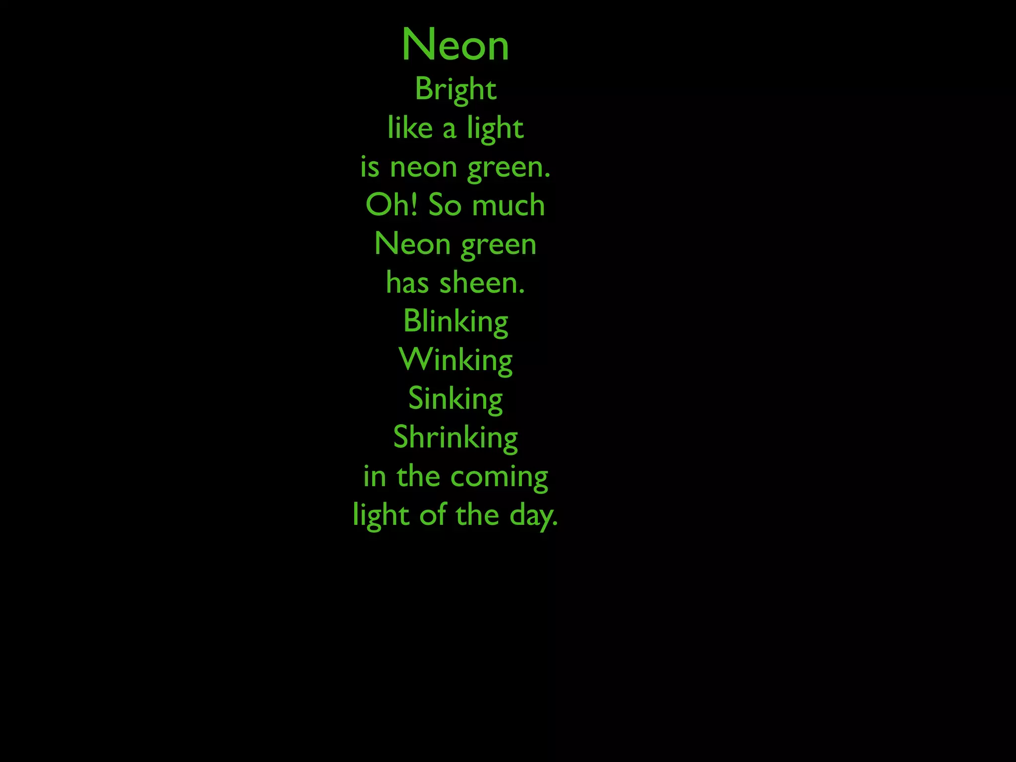 Green Poem Anthology | KEY | Poetry | Books and Literature