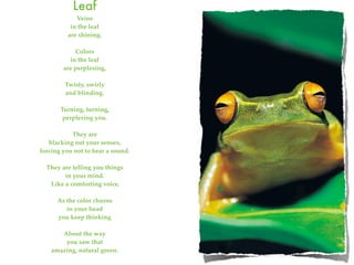 Green Poem Anthology | KEY | Poetry | Books and Literature