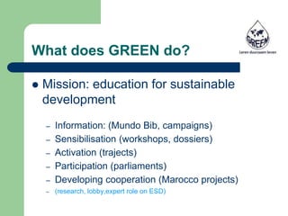GREEN organization presentation | PPTX