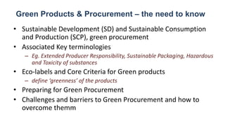 Green Products & Procurement | PPTX