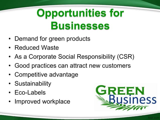 Green Products and Small Businesses | PPT