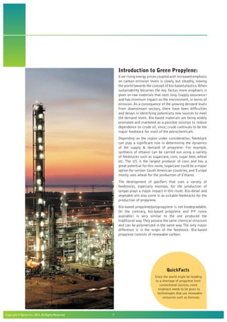 Propy-LENE Supply! Go Green! On-Purpose Technologies for the Future | PDF