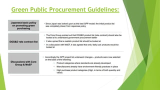 Green Public Procurement Policy | PPT | Free Download