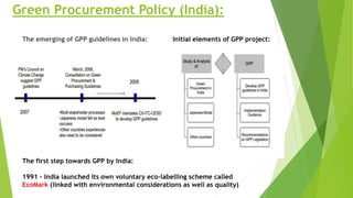 Green Public Procurement Policy | PPT