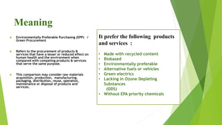 Green purchasing | PPTX